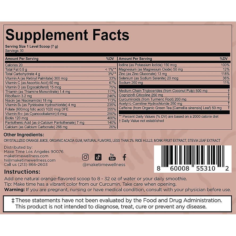 natural ingredients in brain health powder