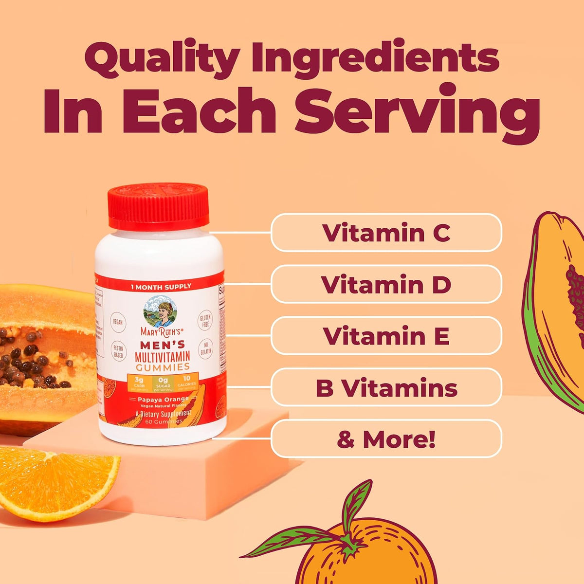 natural ingredients in MARYRUTH'S gummies