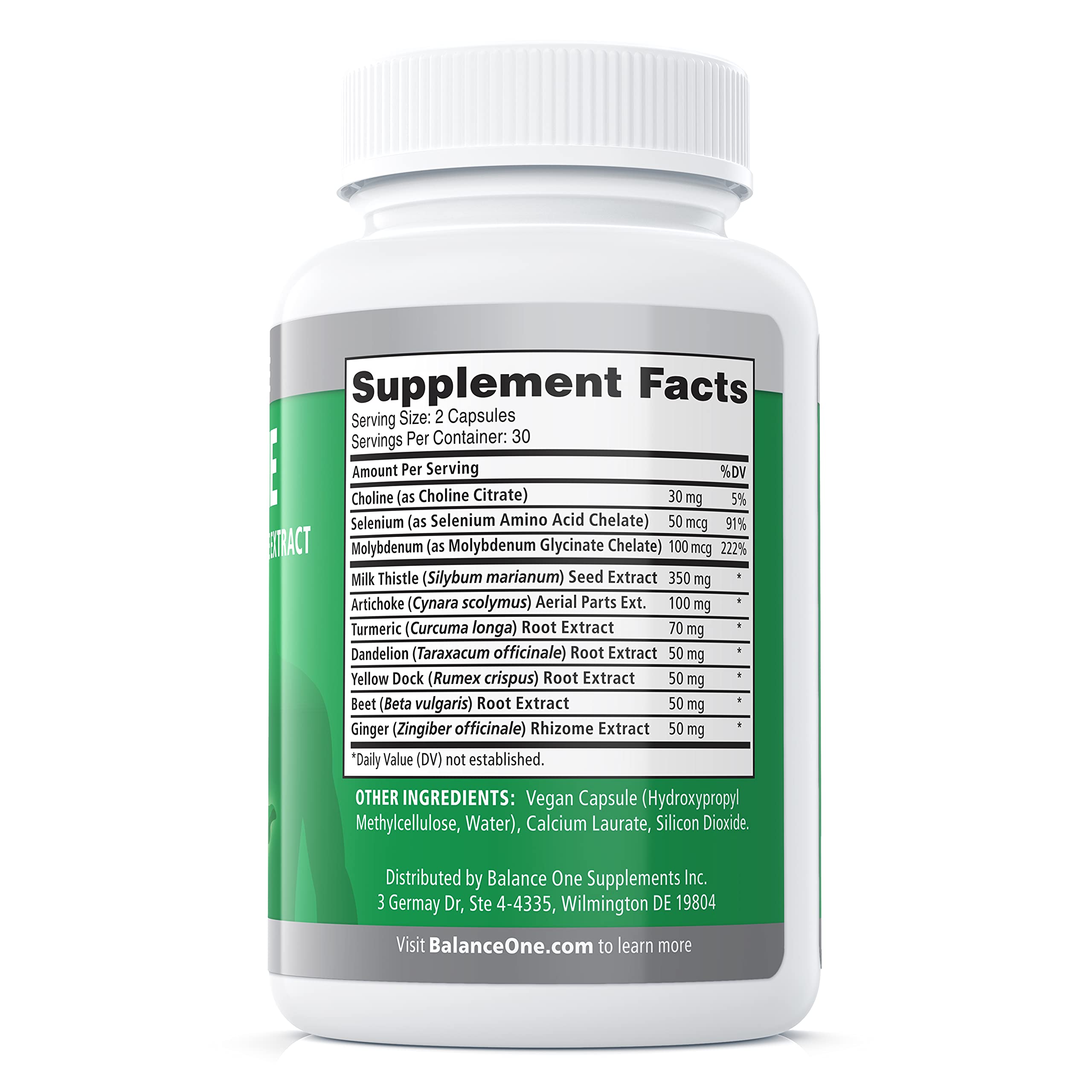Natural ingredients in milk thistle capsules