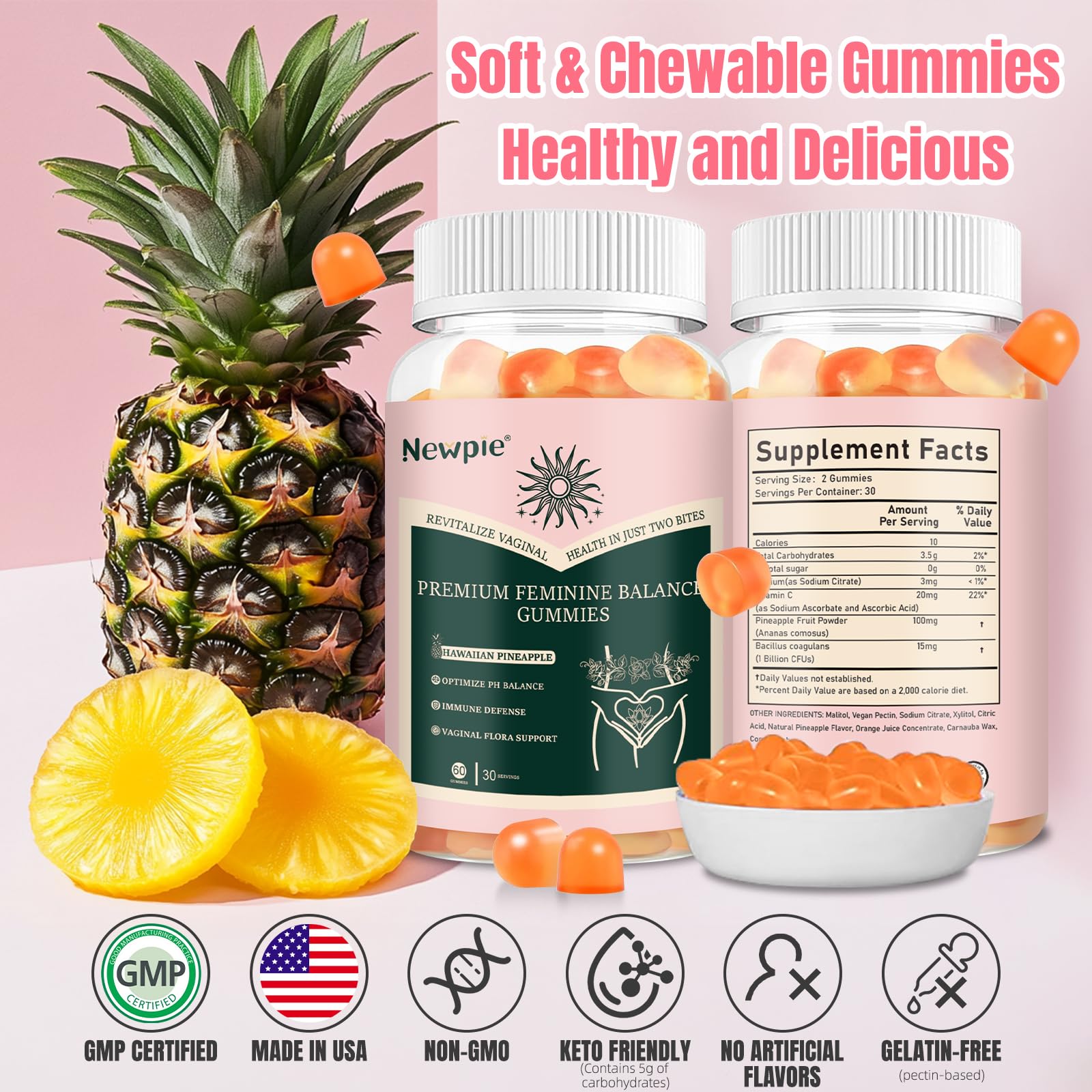 natural ingredients in Pineapple Gummies