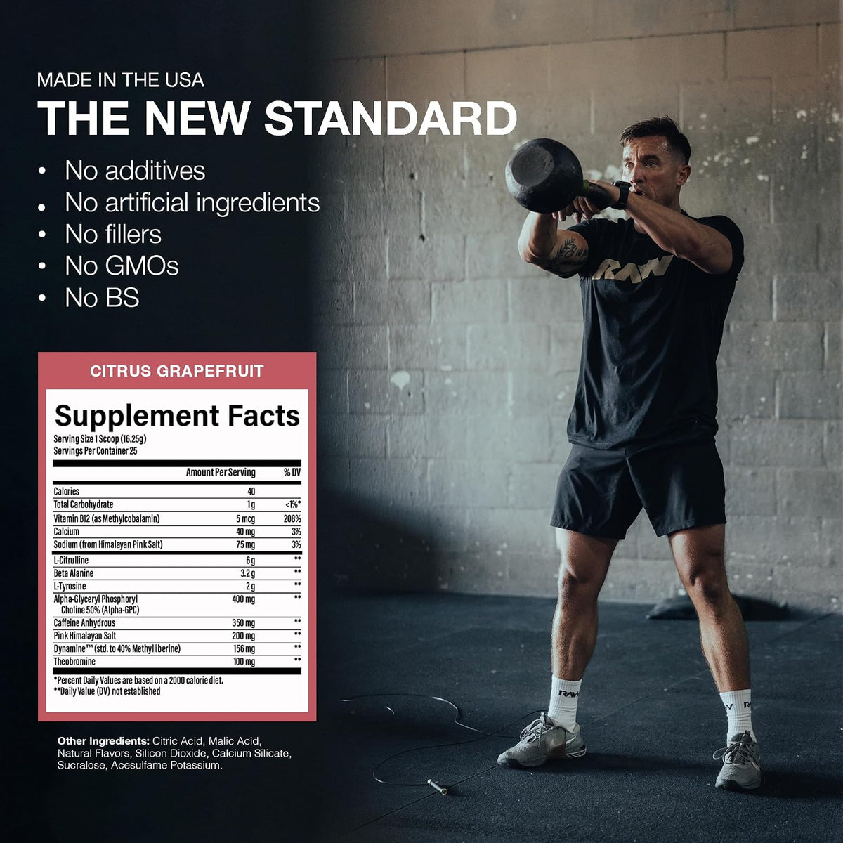 Natural ingredients in pre-workout formula