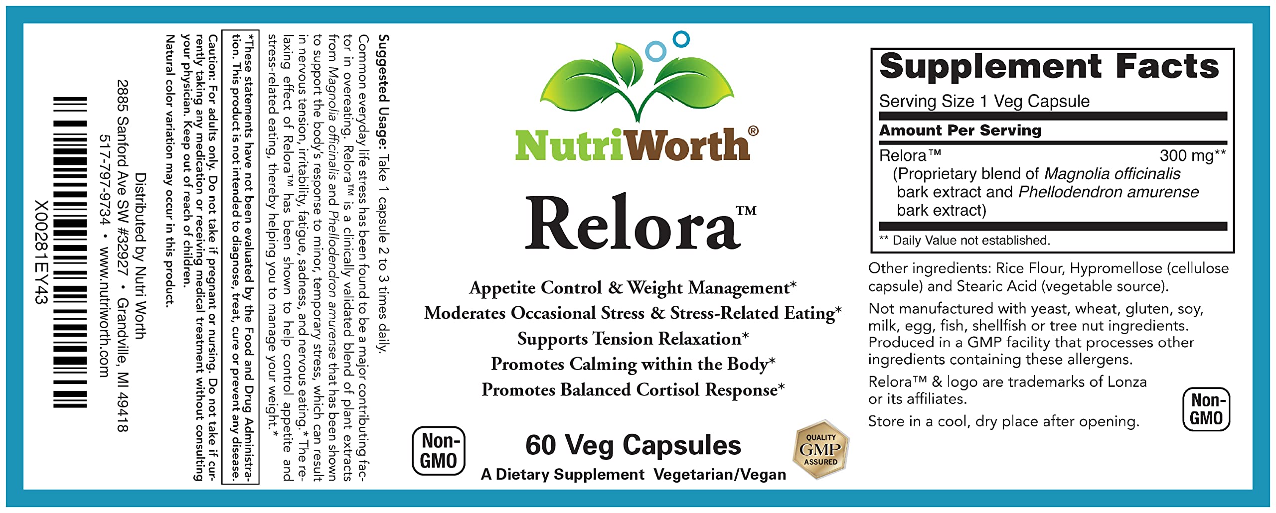 natural ingredients in Relora capsules