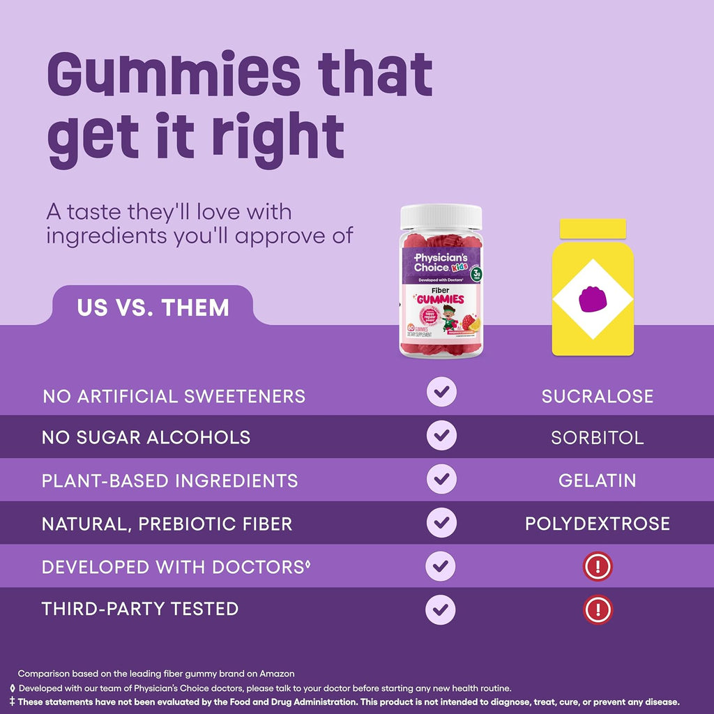 natural ingredients kids fiber gummies