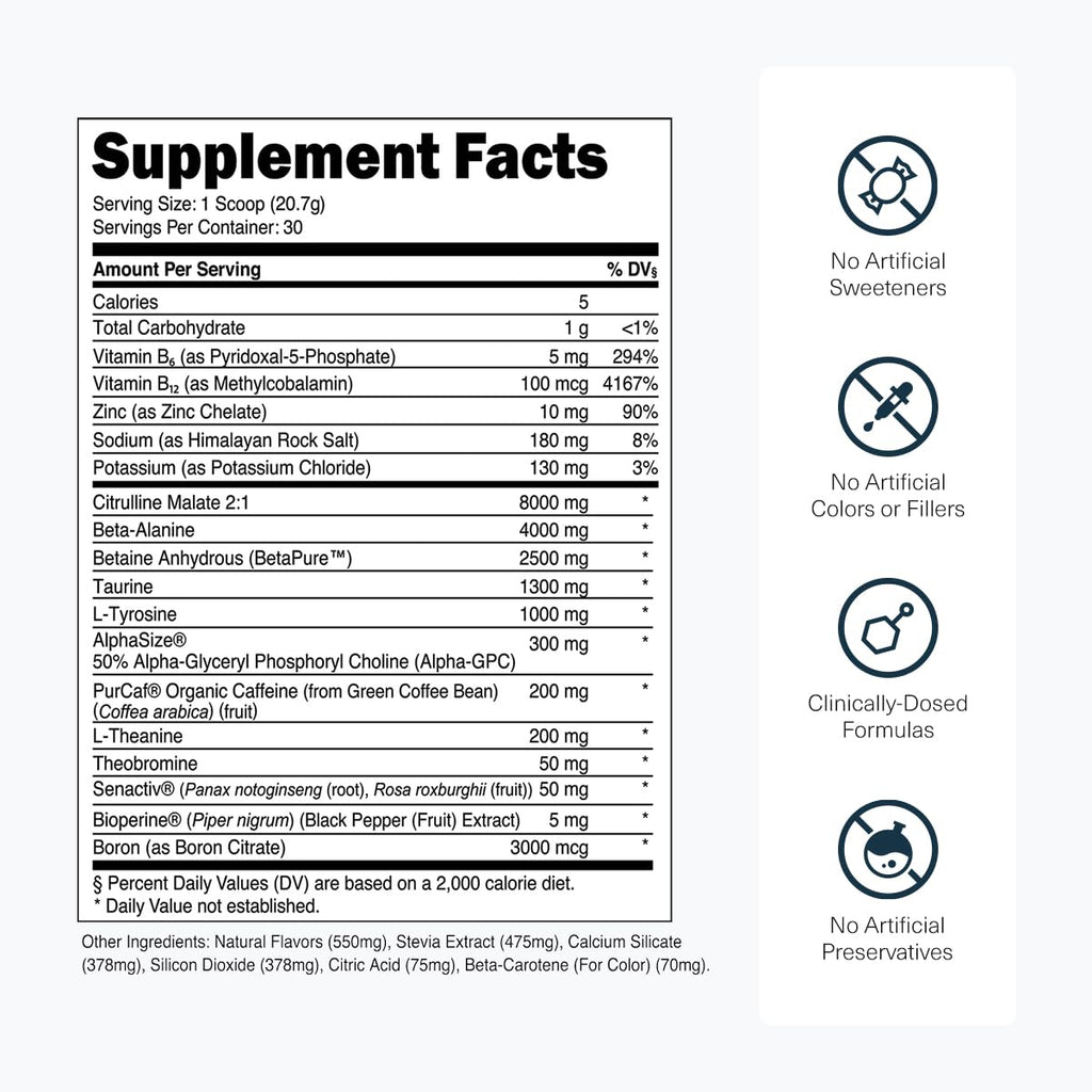 natural ingredients pre-workout supplement
