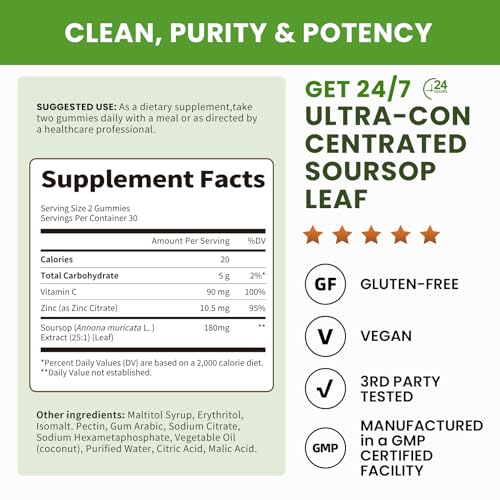 natural ingredients soursop gummies
