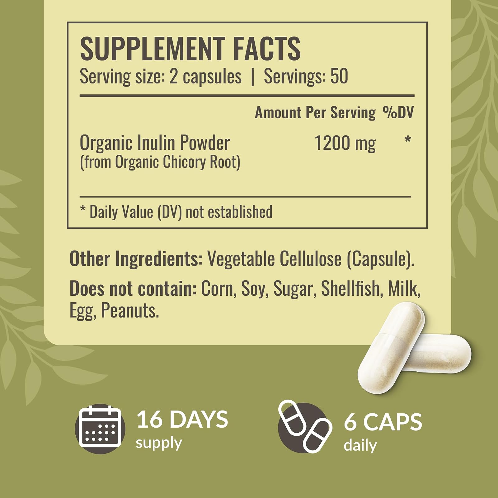 natural inulin powder supplement