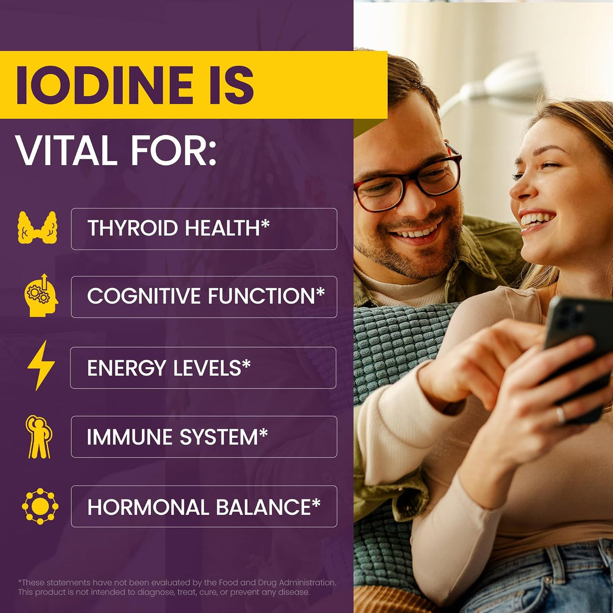 Natural iodine drops for immune support