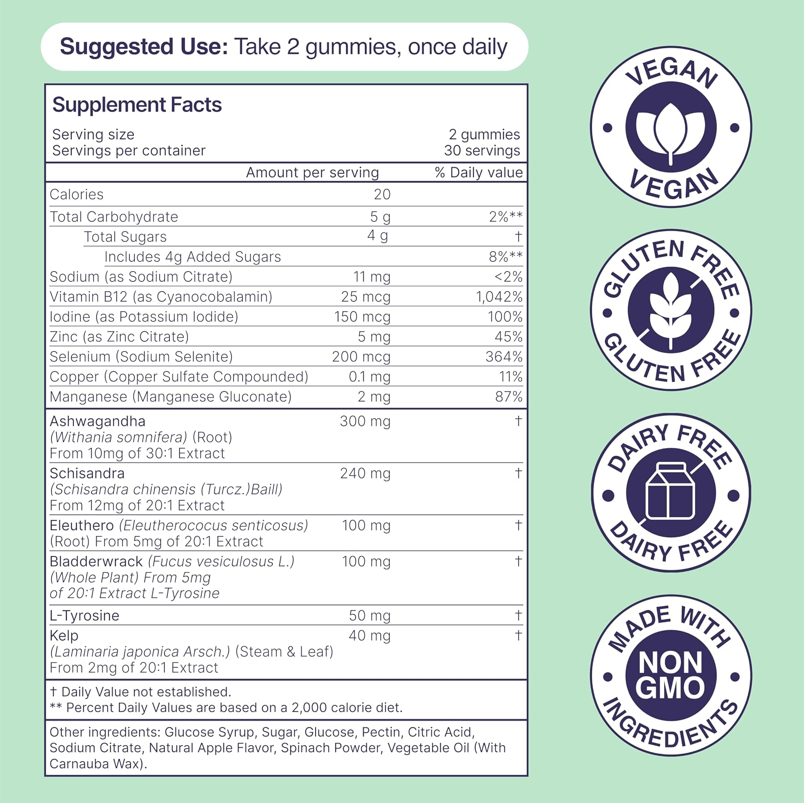 Natural iodine gummies for daily health