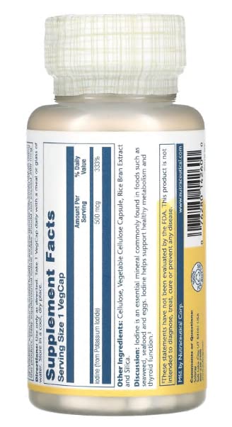Natural iodine source for energy and vitality