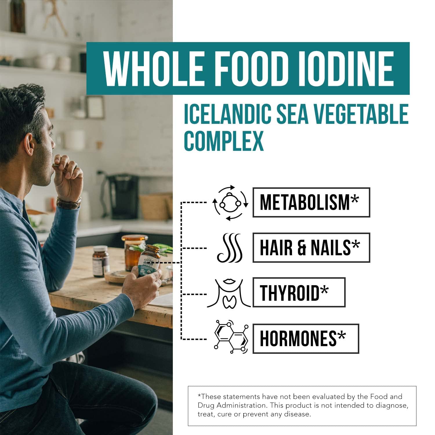 Natural iodine source for overall wellness