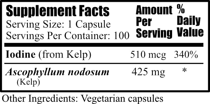 Natural iodine source for wellness