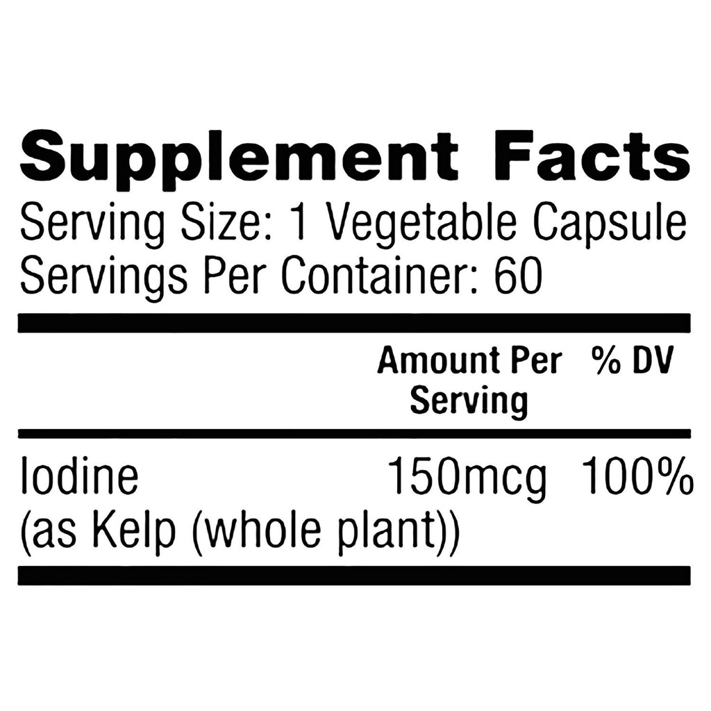 Natural iodine supplement for energy