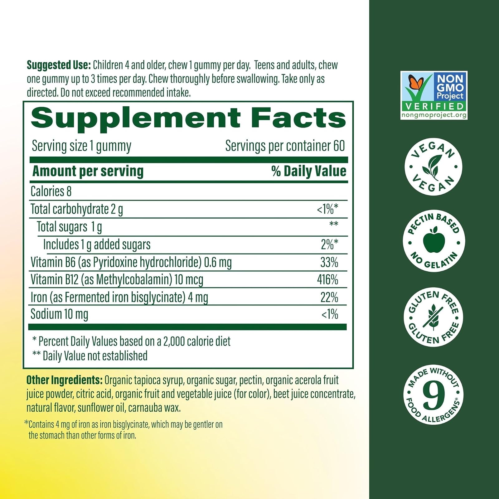 natural iron bisglycinate formula