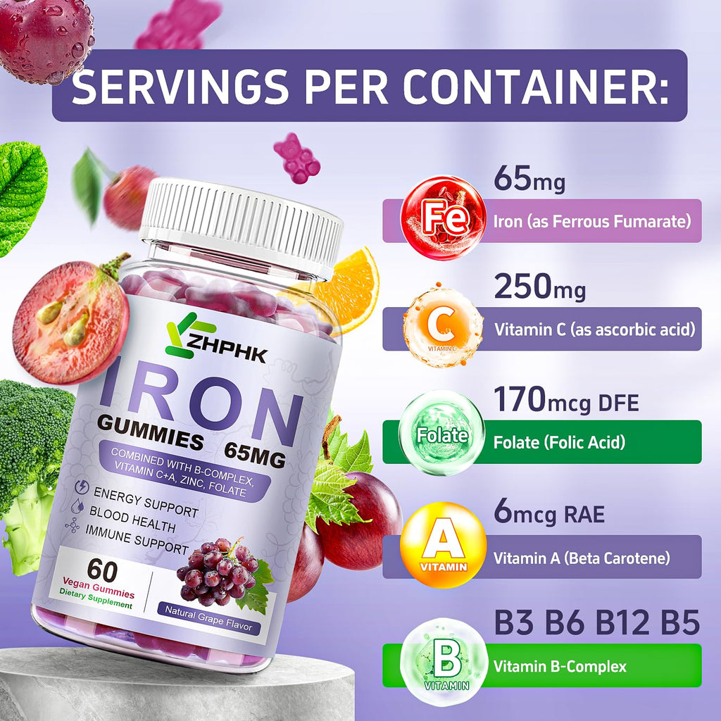 Natural iron capsules for vegans