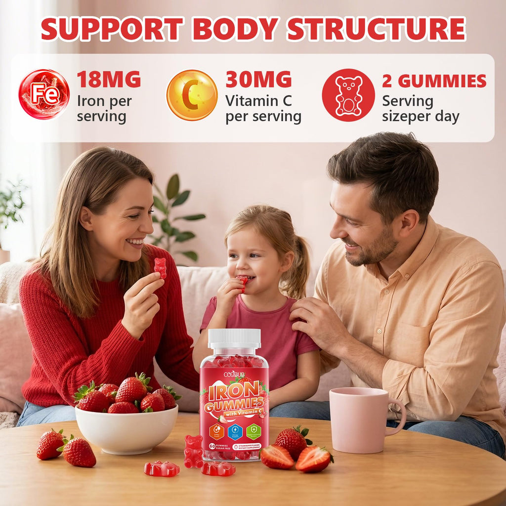 Natural iron gummies for daily wellness