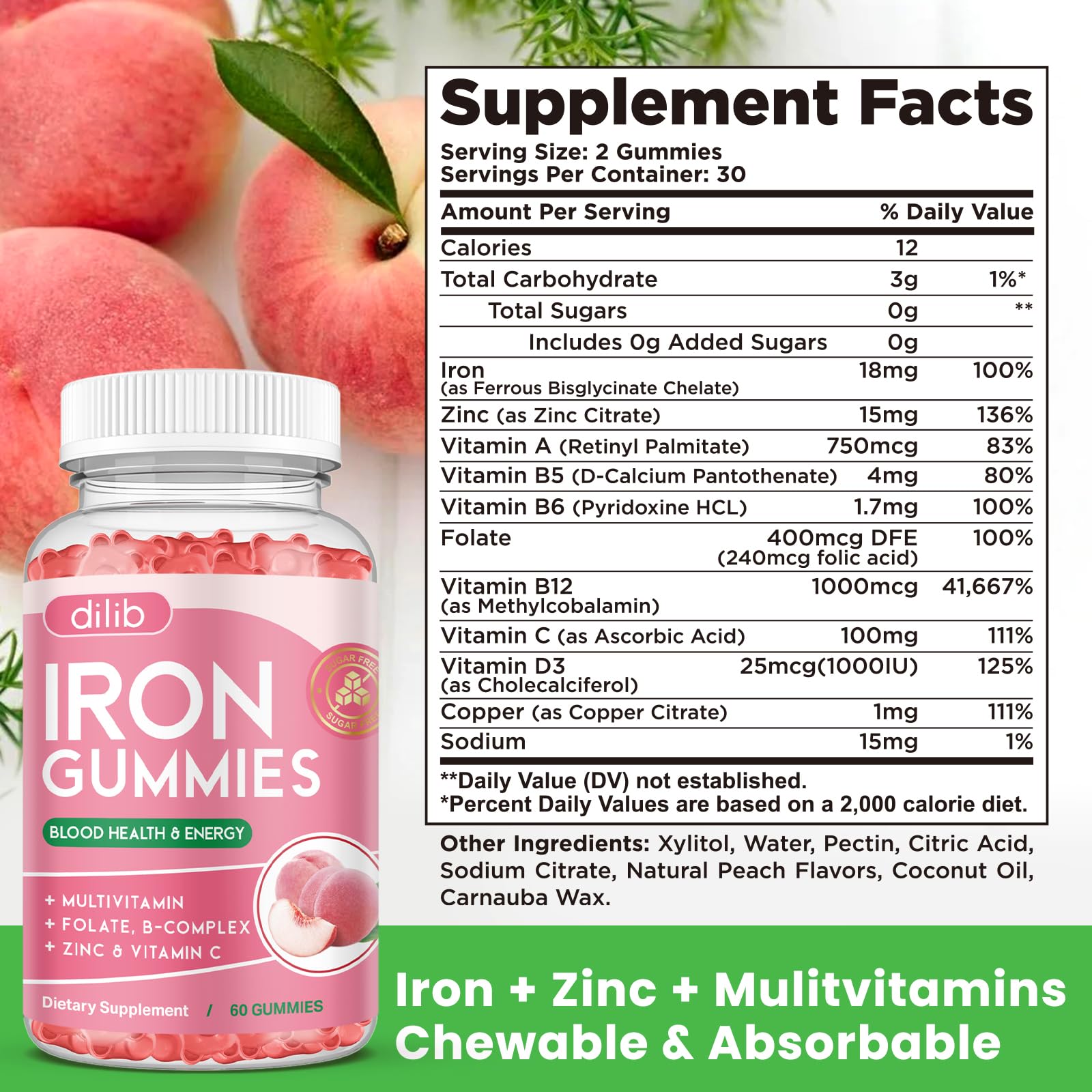 natural iron gummies for wellness