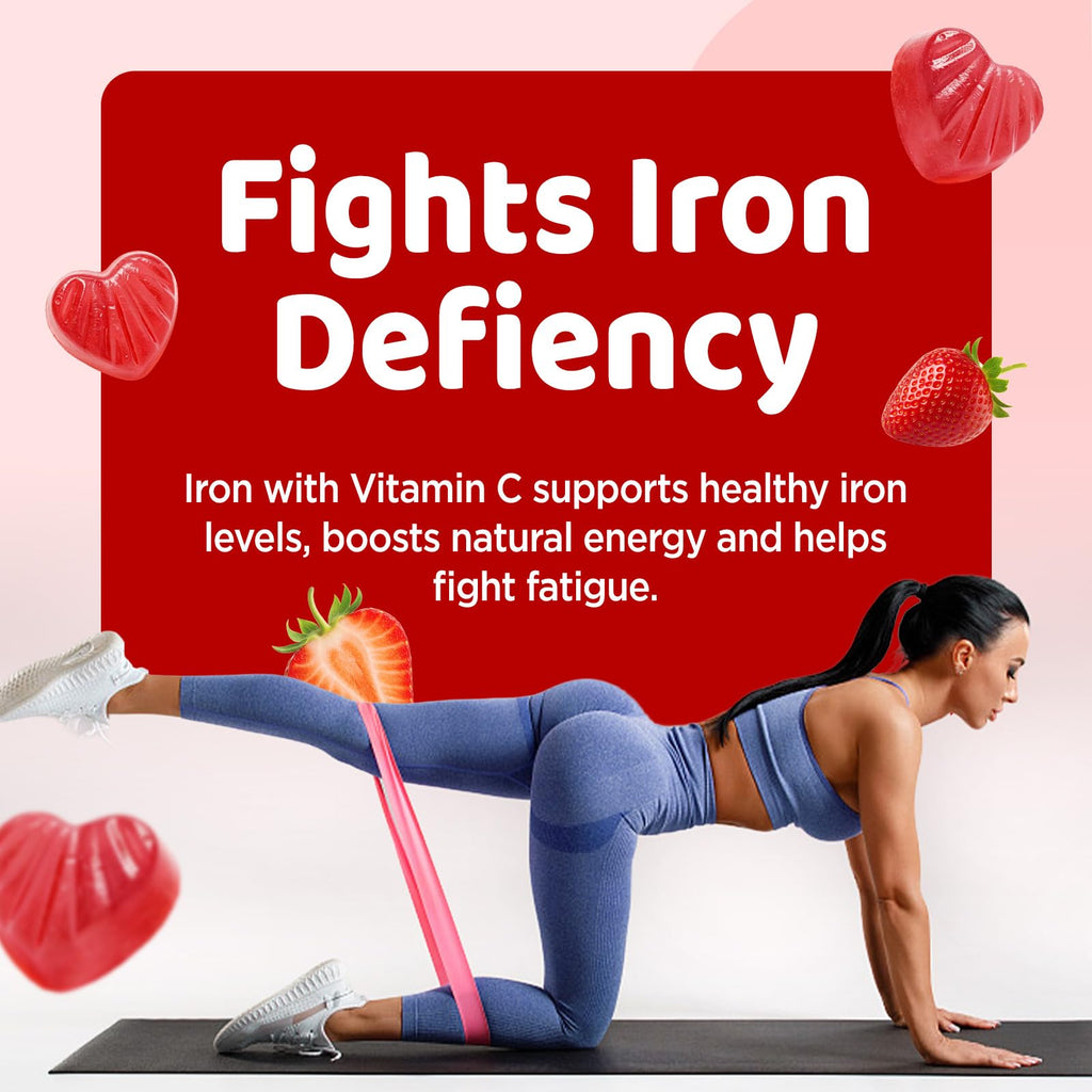 Natural iron gummies for women