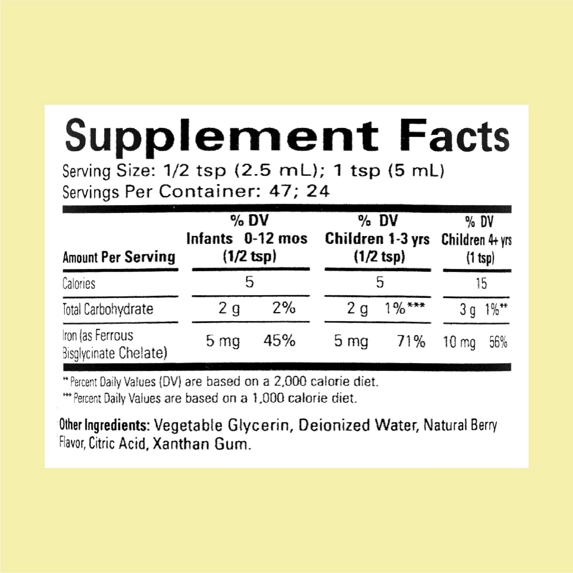 Natural iron source for babies and toddlers