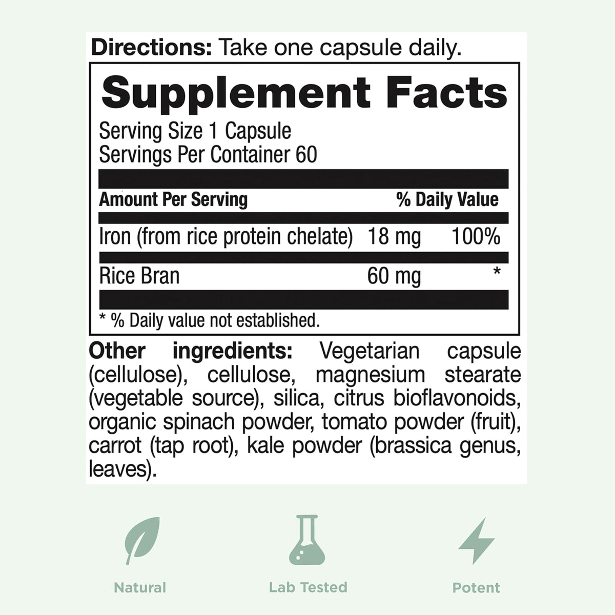 natural iron source for daily nutrition