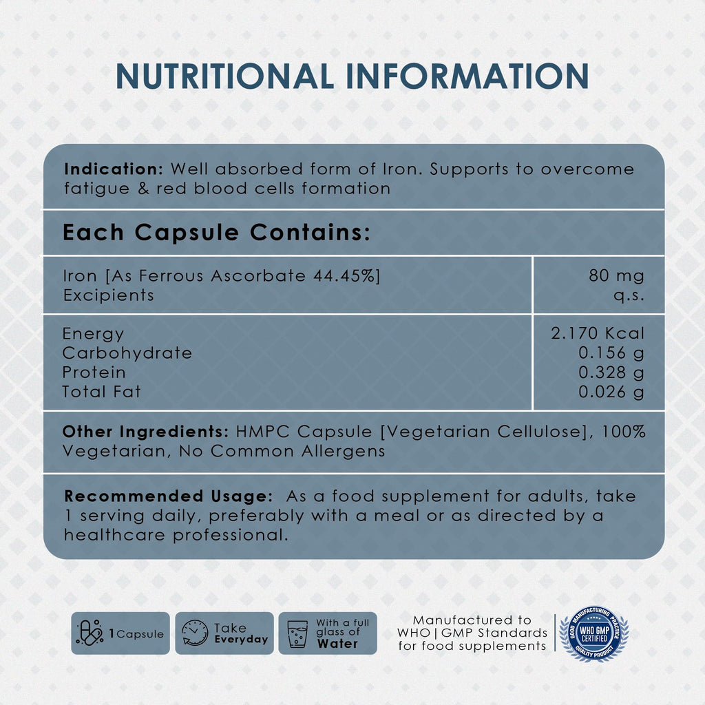 Natural iron source for overall vitality