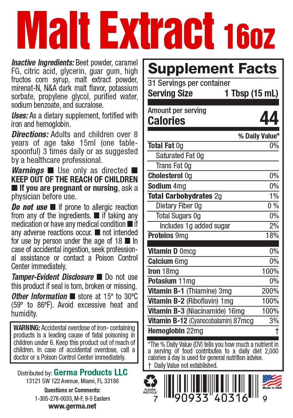 natural iron source for vitality