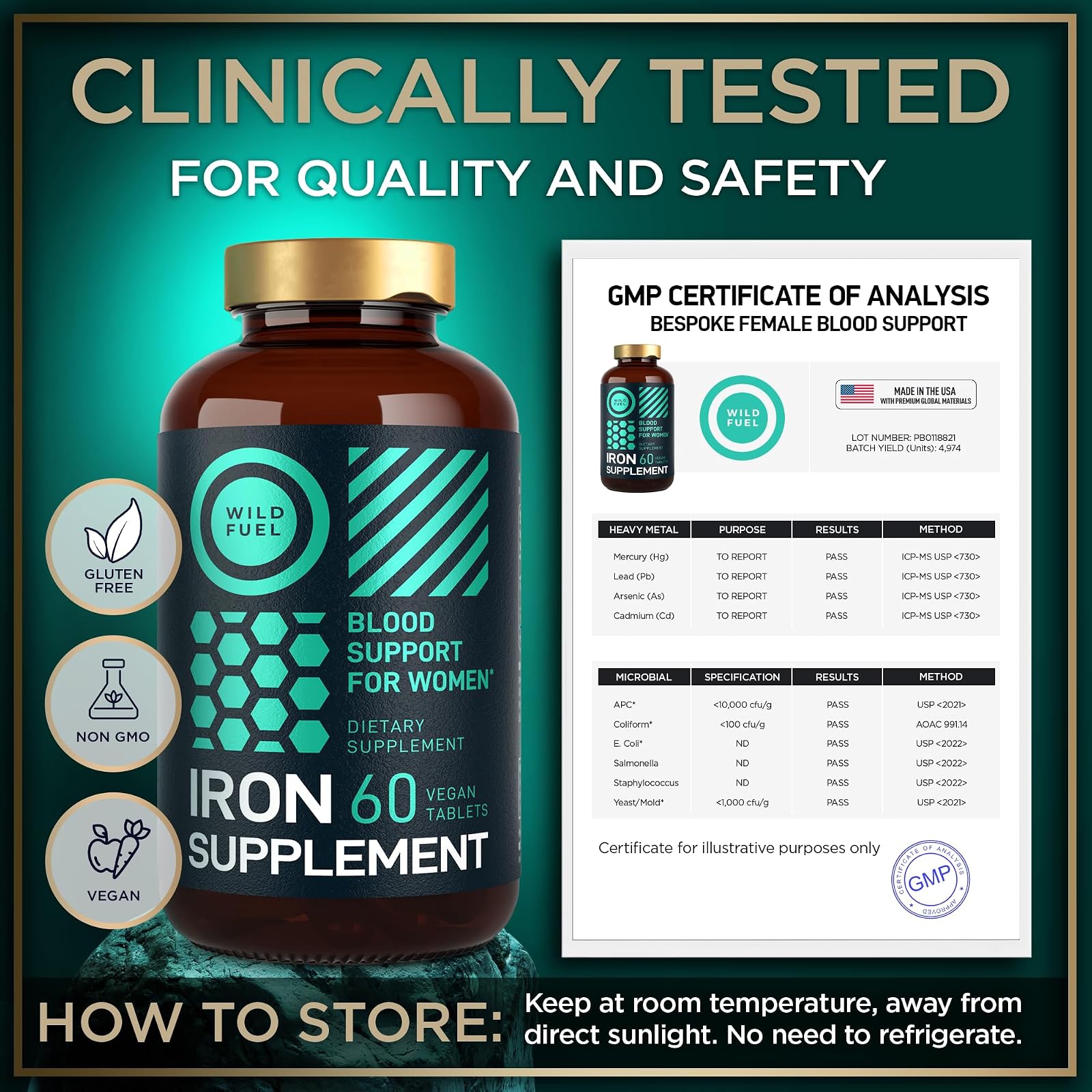 Natural iron source for women