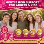 Natural iron source in gummy form