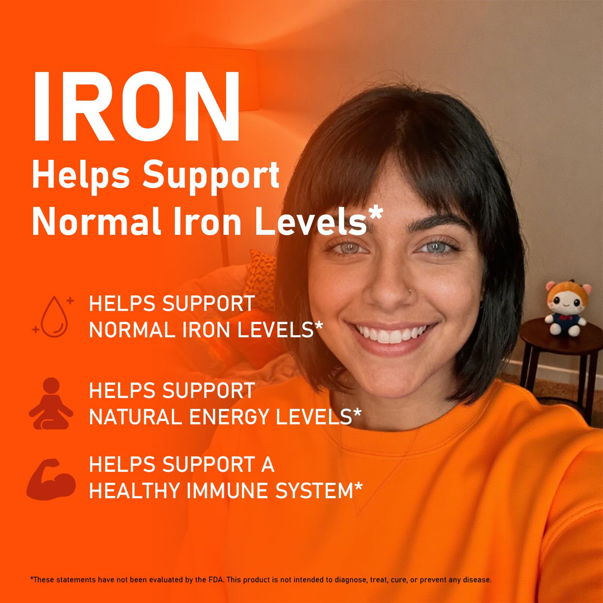 Natural iron source in gummy form
