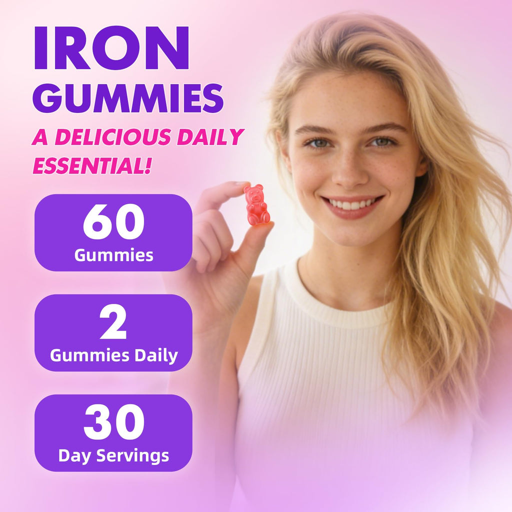 Natural iron source in tasty gummy form
