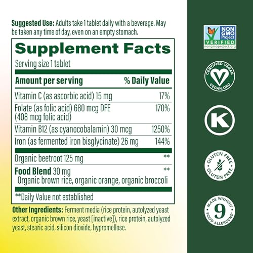natural iron source with B12