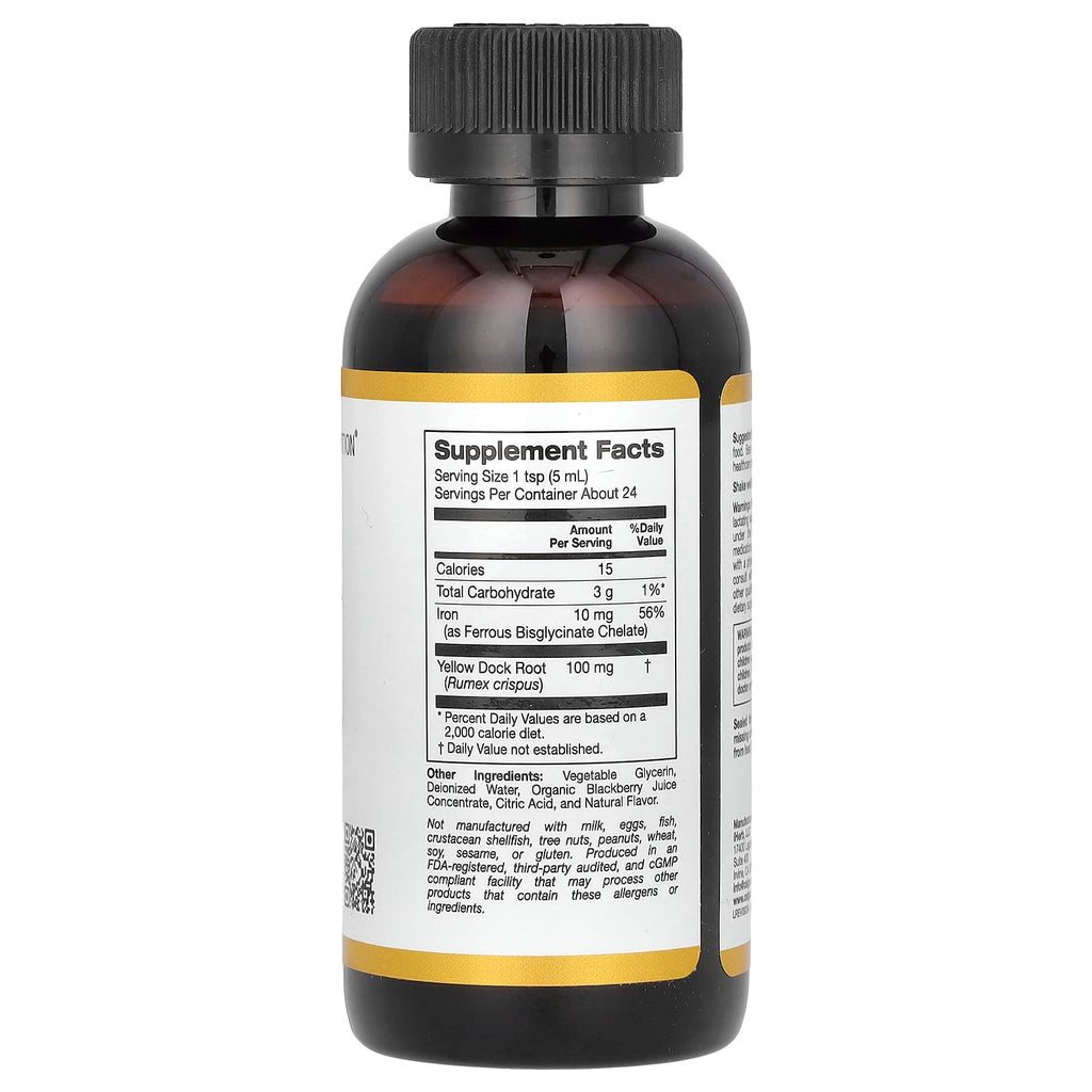 Natural iron source with yellow dock root