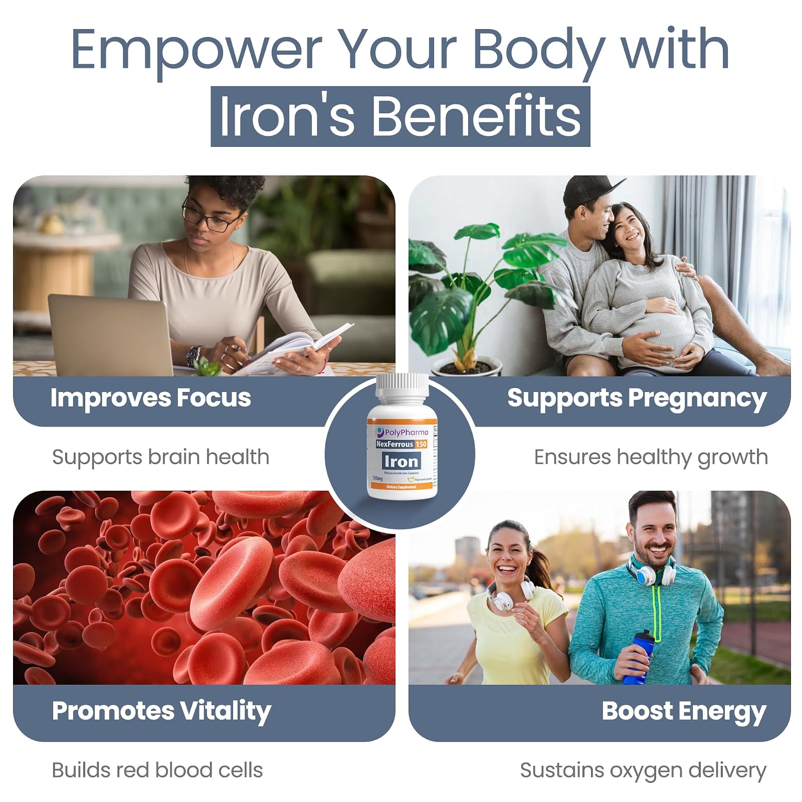 Natural iron supplement for vitality