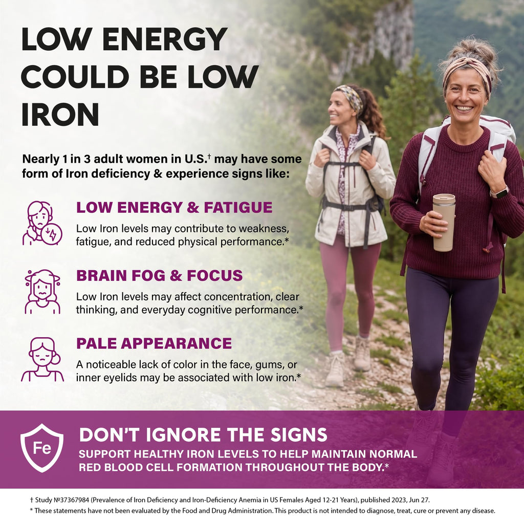 natural iron support for active women