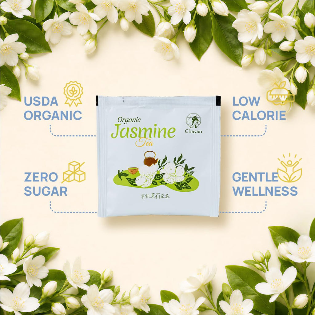 natural jasmine green tea infusion