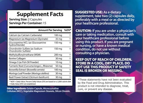 Natural joint pain relief supplement