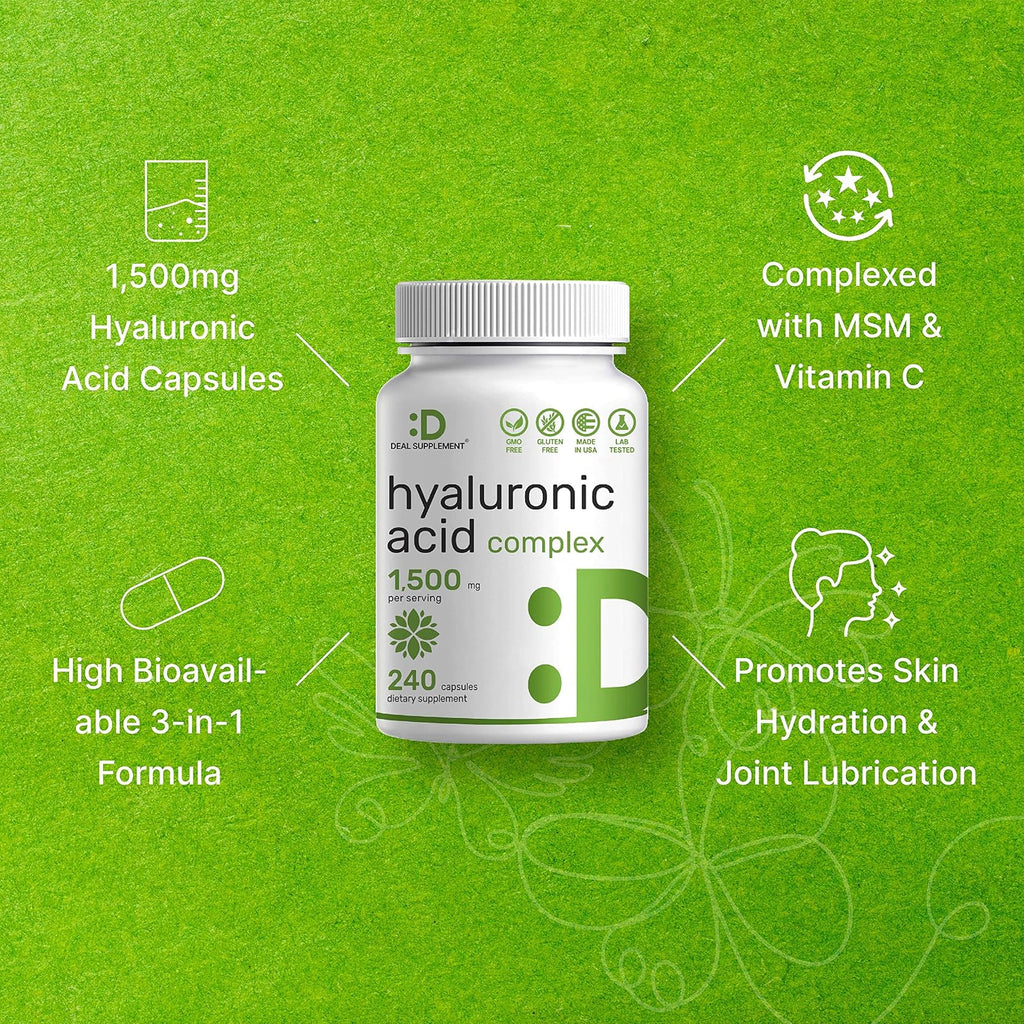 Natural joint support with hyaluronic acid