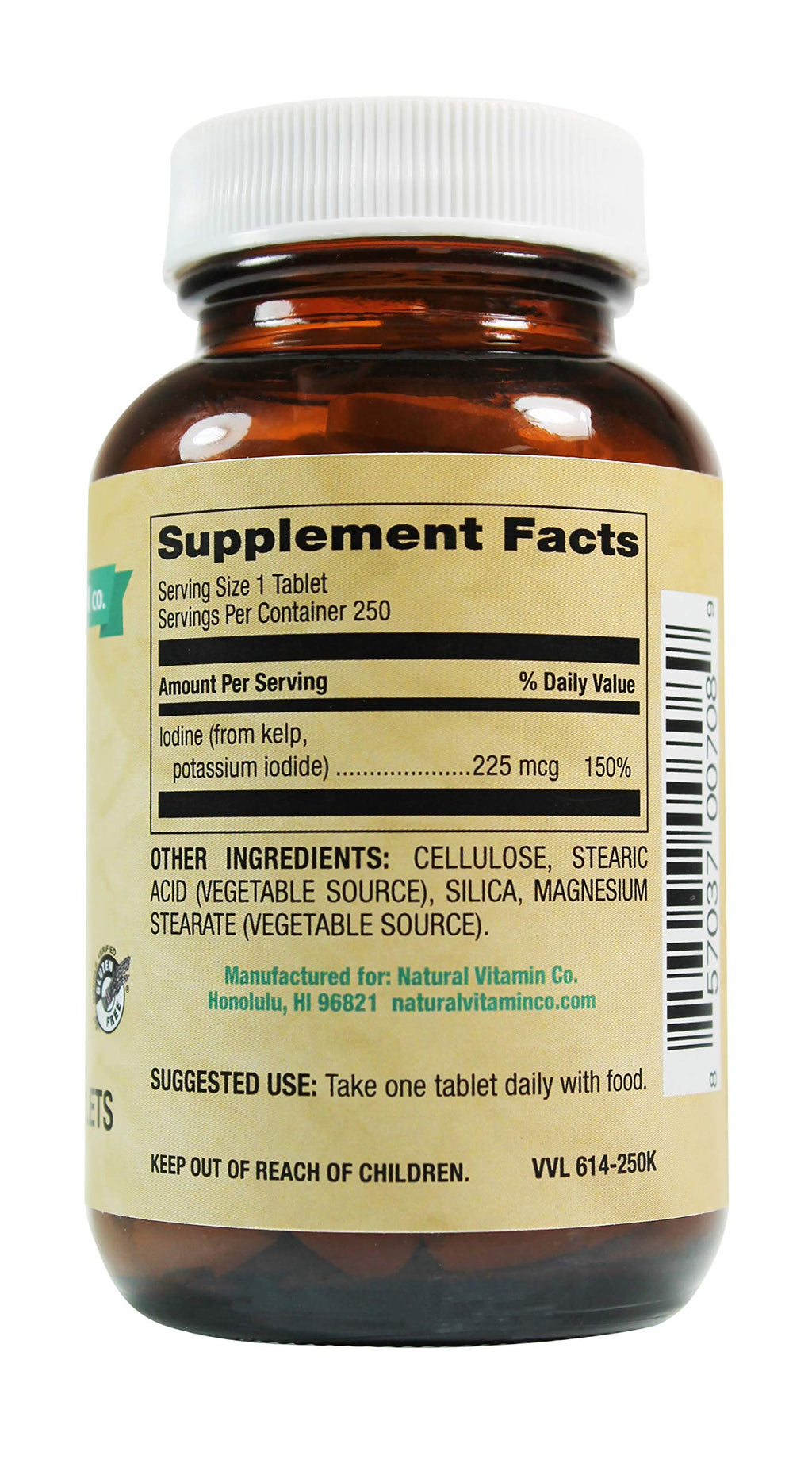 Natural kelp iodine for thyroid support