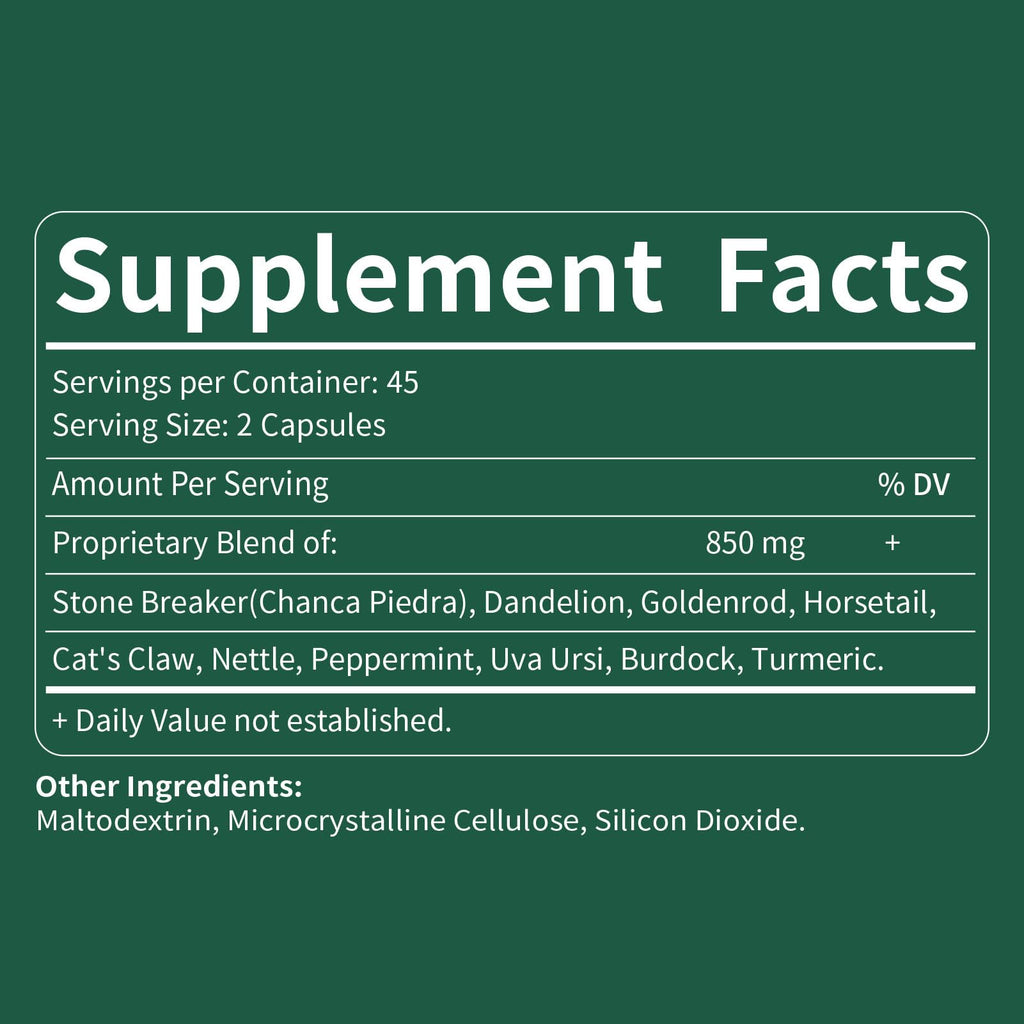 Natural kidney support supplement capsules