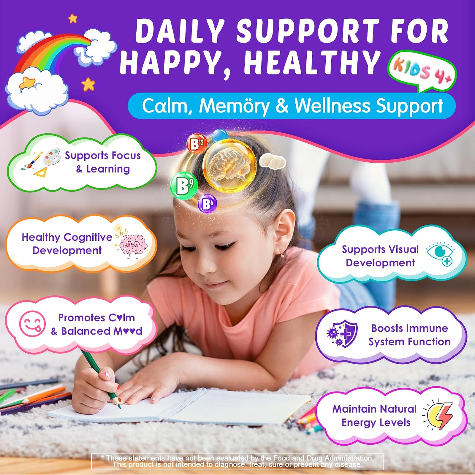 natural kids brain support gummies