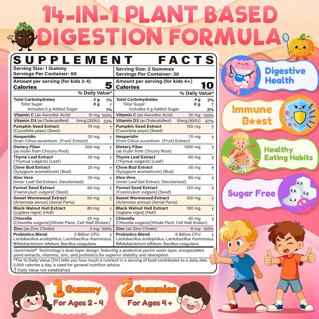 Natural Kids Gummies for digestive health
