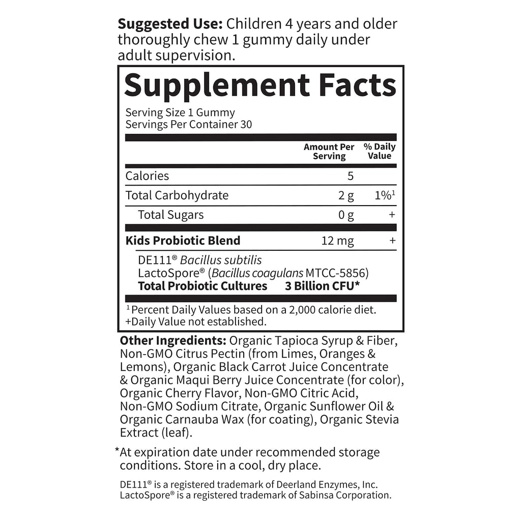 natural kids probiotics in gummies