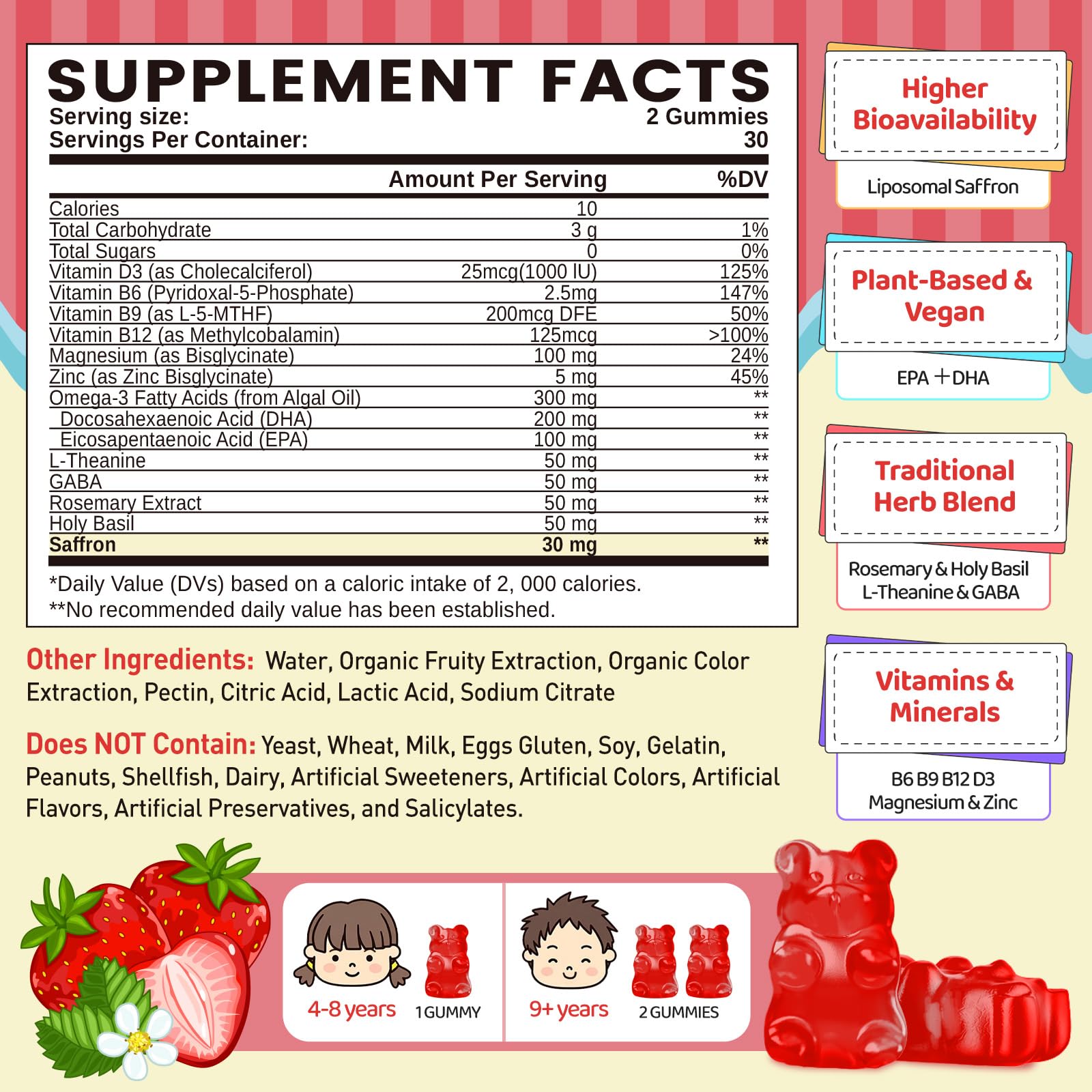 natural kids vitamins with saffron