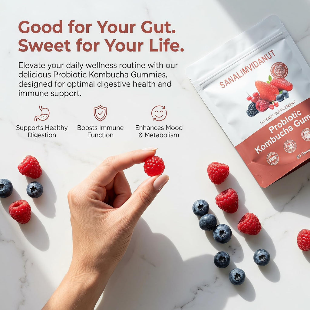Natural kombucha gummies for everyday wellness