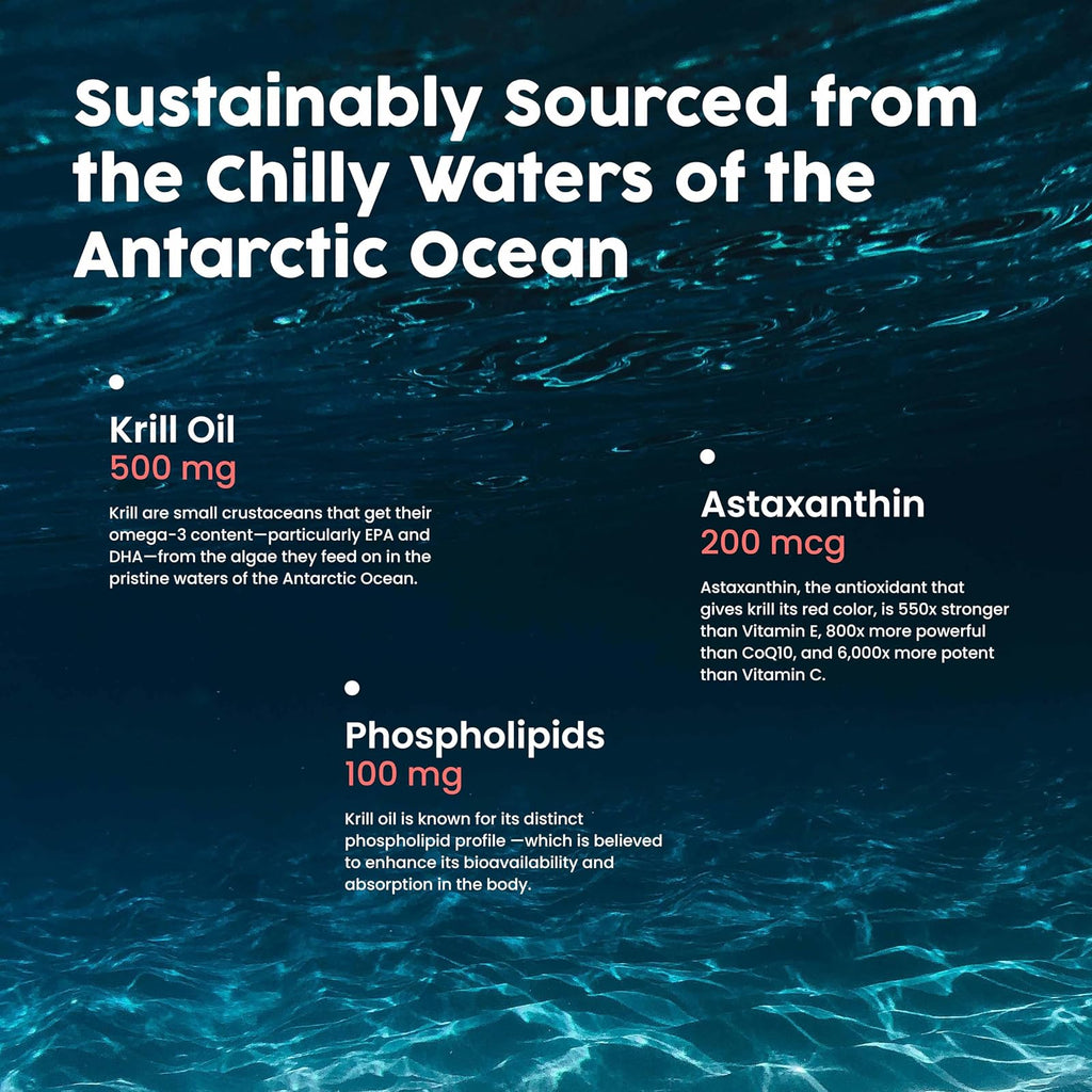Natural krill oil supplement