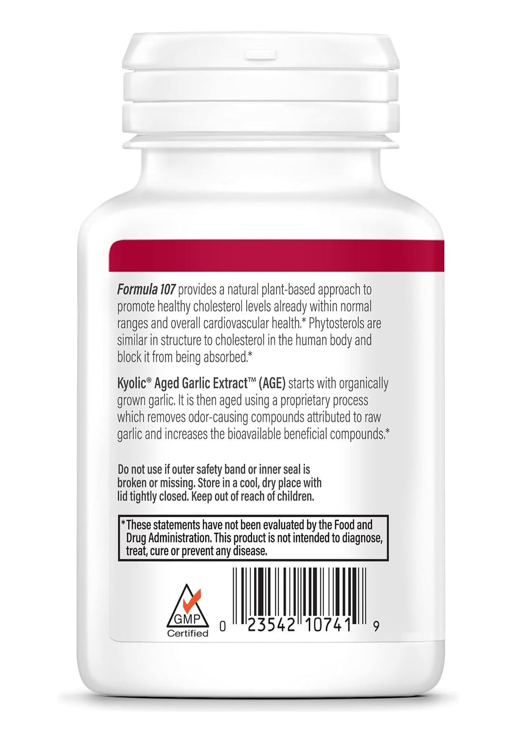 natural Kyolic garlic supplement capsules