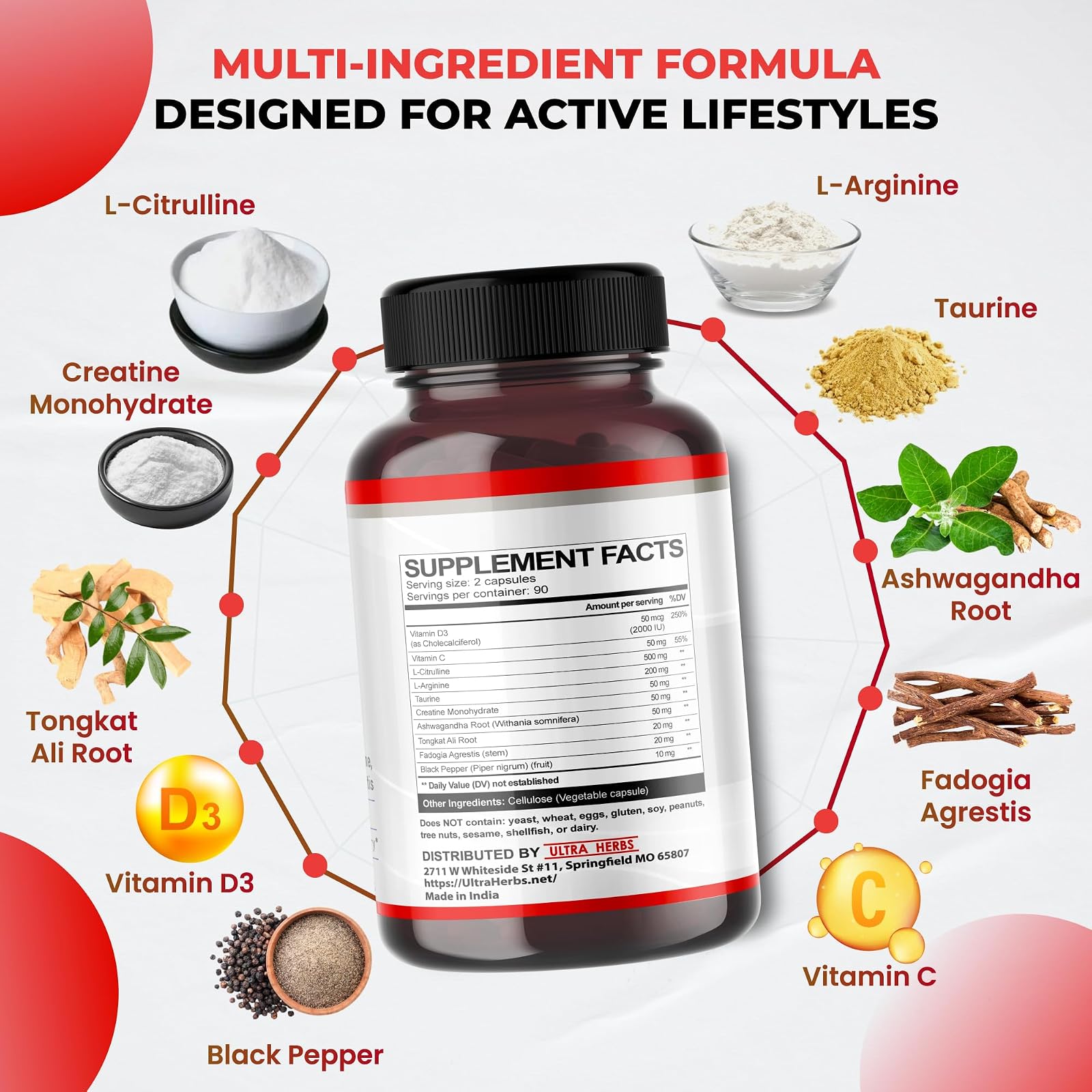 natural l-arginine source in capsules
