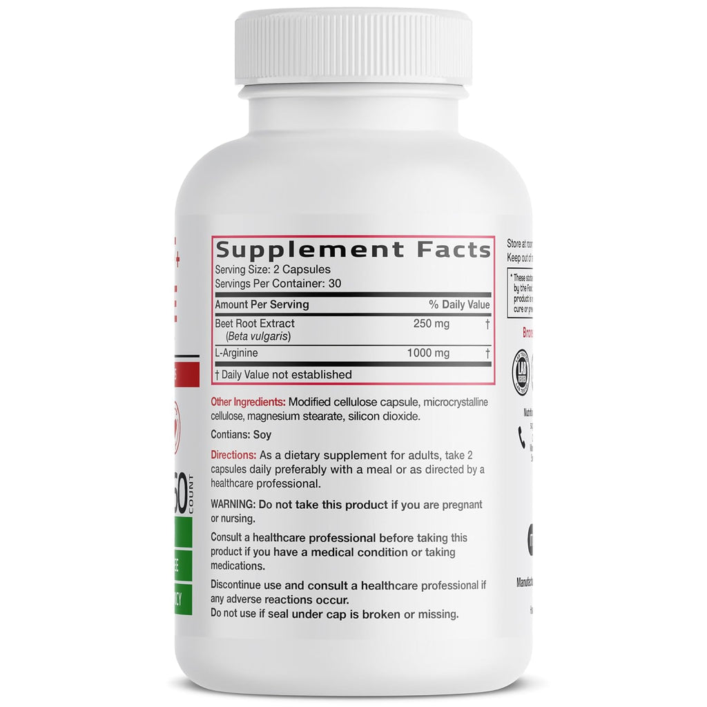 Natural l-arginine supplement for athletes