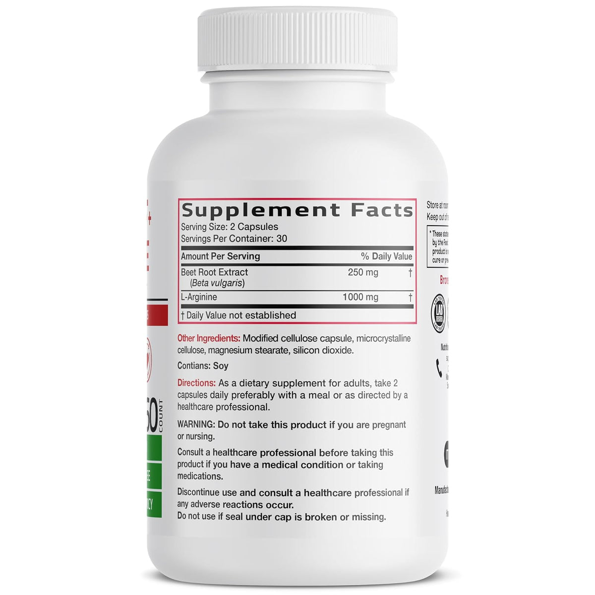 Natural l-arginine supplement for athletes