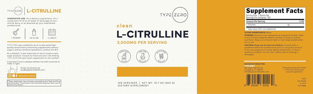 Natural L-Citrulline for improved circulation