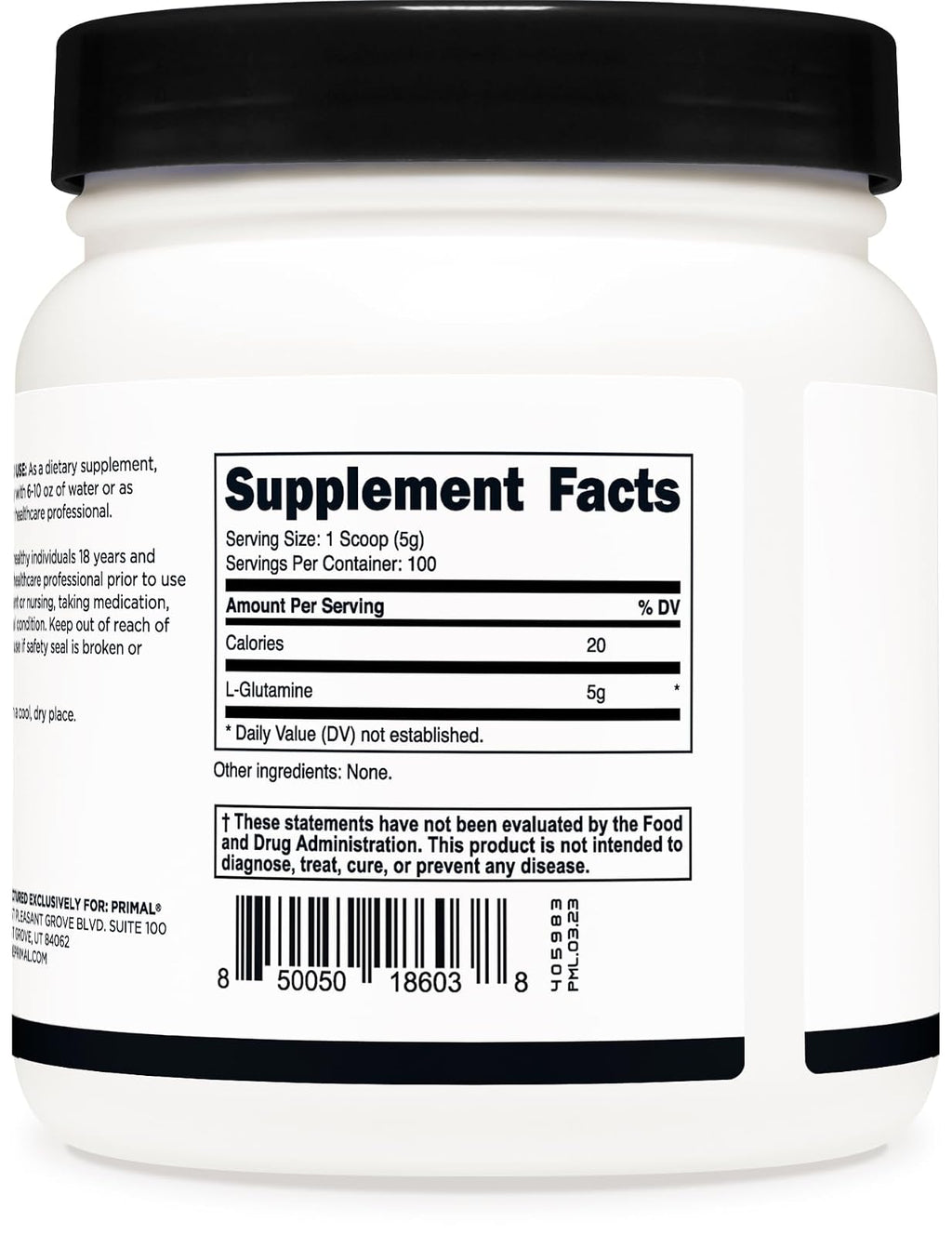 Natural L-Glutamine for gut health